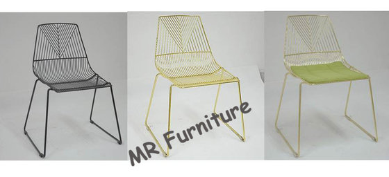China Stackable Bertoia Wire Counter Stool , Modern Metal Bertoia Wire Side Chair supplier