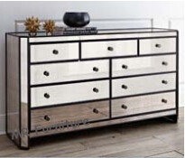 China Modern Mirrored Sideboard Table , 9 Drawers Antique Mirrored Sideboard supplier