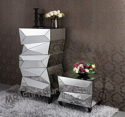 China Fashionable Mirror Furniture Set Decorative Full Flower Mirror Stand supplier