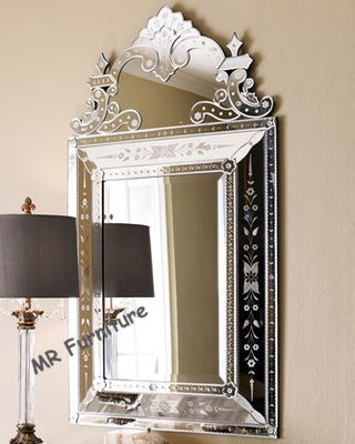 China Fashionable Venetian Wall Mirror Decor 70 * 115cm Size Silver Color supplier