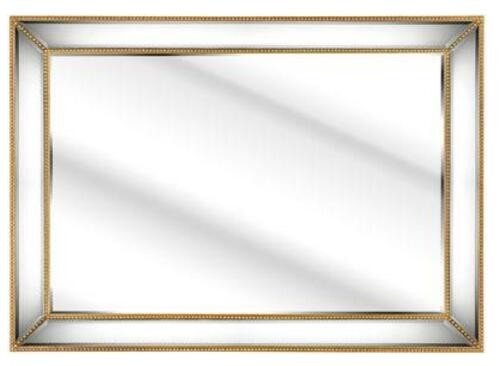 China Contemporary 3D Wall Mirror Interior Wooden Beads Frame Customized Size supplier