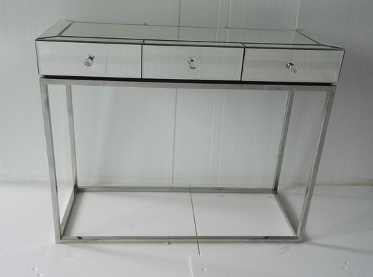 China Three Drawer Mirror Tables Furniture Strong Stainless Steel Material supplier