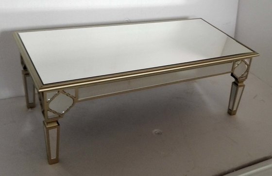 China Champaign Gold Mirrored Coffee Table For Living Room W120 * D60 * H45cm Size supplier