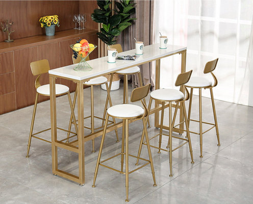 China Contemporary Golden Stainless Steel Bar Stool with backrest for Club Cafe supplier