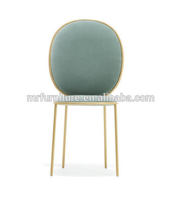China Nika Zupanc High Fashion Armless Stay Dining Chair in teak pink velvet fabric supplier