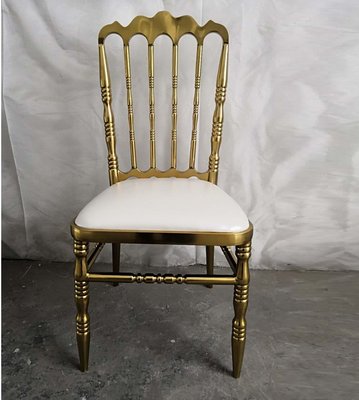 China Wedding Party Event Golden Stainless Steel frame Wedding Chair Chiavari Chair supplier