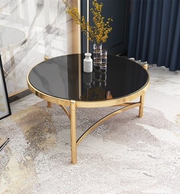 China Unique luxury stainless steel frame round coffee table side  table tempered glass top corner table supplier