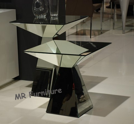 Modern Mirror Tables Furniture Steel Base Living Room Mirrored Accent Table supplier