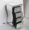 S Shape Silver Mirrored Chest , 4 Drawers Mirrored Bedroom Dresser Wooden Base supplier