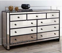 Modern Mirrored Sideboard Table , 9 Drawers Antique Mirrored Sideboard supplier