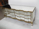 Luxury Gold Mirrored Sideboard Furniture , Bedroom Mirrored Buffet Sideboard supplier
