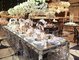 Aisles Wedding Silver Mirrored Dining Table Rectangle Type Strong Struture supplier