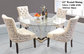 Modern Round Mirrored Dining Table 60 Inches Tempered Glass Table Top supplier
