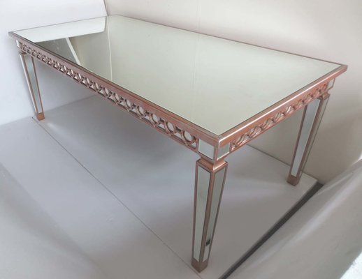 CE Home Mirrored Dining Table Rose Gold Color Large Rectangle Size supplier