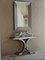 Popular White Gloss Console Table With Wall Mirror Opsite Double C Design supplier