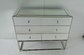 Stainless Steel Base Mirrored Cabinet Chest , Antique Mirror Table 3 Drawers Chest supplier