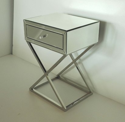 Unique Design Mirrored Accent Table , One Drawers Mirrored Living Room Table supplier