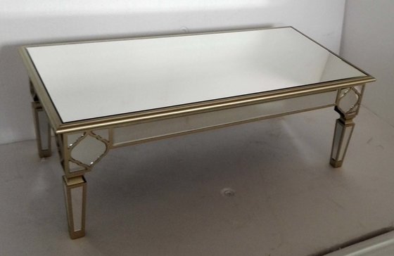 Champaign Gold Mirrored Coffee Table For Living Room W120 * D60 * H45cm Size supplier