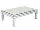 Beveled Edge Rectangular Mirrored Coffee Table For Living Room Clear Mirror Color supplier