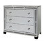 Sparkly Crushed Diamond Mirrored Night Stands 3 Drawers Europe Design supplier