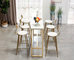Contemporary Golden Stainless Steel Bar Stool with backrest for Club Cafe supplier