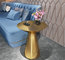 Contemporary design Round Gold stainless steel Bistro table Corner table Pub table for hotel Club Cafe supplier