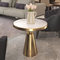Contemporary design Round Gold stainless steel Marble top  Bistro table Corner table Pub table for hotel Club Cafe supplier