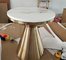 Contemporary design Round Gold stainless steel Marble top Bistro table Coffee table Pub table for hotel Club Cafe supplier