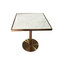 Contemporary design Round Gold stainless steel Marble top Bistro table Coffee table for hotel Club Cafe supplier