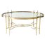 Contemporary Oval Shape Glass Top Stainless Steel Frame Coffee Table Vintage table supplier