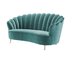 Modern Leisure Golden Stainless Steel Legs Embered Green fabric Lounge Sofa 2-3 seater for Hotel Living room supplier