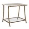 Modern Style 2 Layers Metal Frame Faux marble top Corner table End table Bed side table supplier