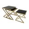 Modern Style 3 pieces Stainless Steel Frame tempered glass top Corner table End table Bed side table supplier
