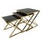 Modern Style 3 pieces Stainless Steel Frame tempered glass top Corner table End table Bed side table supplier