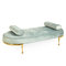Contemporary Velvet upholster Stainless Steel Long Bench Ottoman Foot Stool supplier