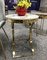 Unique design stanieless steel base marble top end table round corner table for hotel home supplier