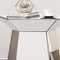 Glam design silver mirrored nightstand around shaped end table corner table for bedroom supplier