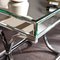 Modern mirrored side table stanieless steel base glass top corner table for hotel home supplier