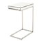 Modern mirrored side table stanieless steel computer mobile desk glass top corner table supplier