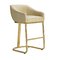 Modern design leisure stainless steel dining chair PU leather upholstery armrest chair for living room supplier