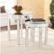 2 pieces set mirrored nesting table round side table for living room supplier