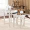 2 pieces set mirrored nesting table round side table for living room supplier