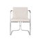 Contemporary silver stainless steel dining chair PU leather upholstery armrest chair for living room supplier