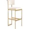 Modern brushed brass gold stainless steel frame bar stool high counter bar chair supplier