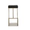 Modern brushed brass gold stainless steel PU leather upholster barstool for cafe bar hotel supplier