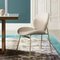 Modern round back velvet upholstery dining chair for home restaurant supplier